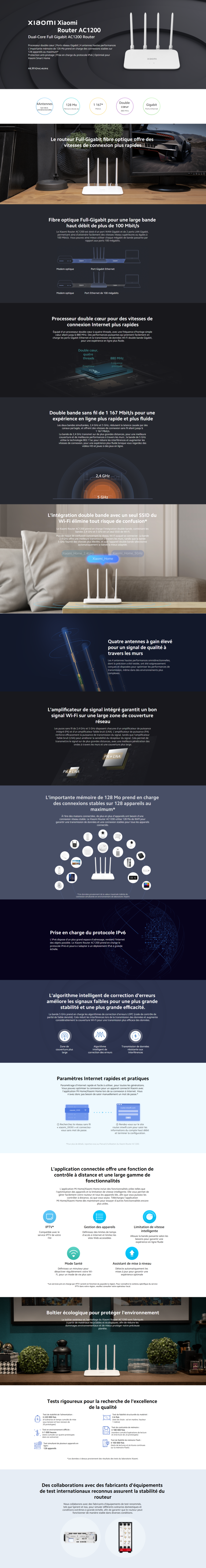 Xiaomi Router AC1200 Prix Maroc